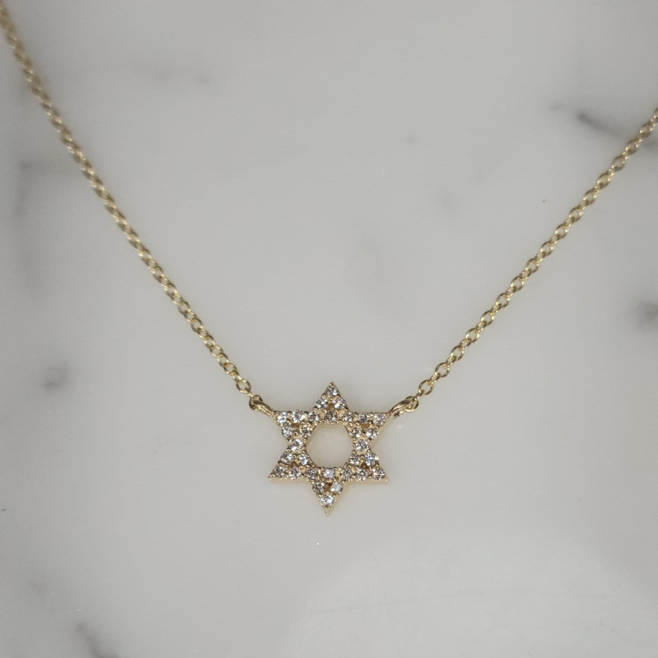14KT gold and diamonds Star of David – Dalia T Online