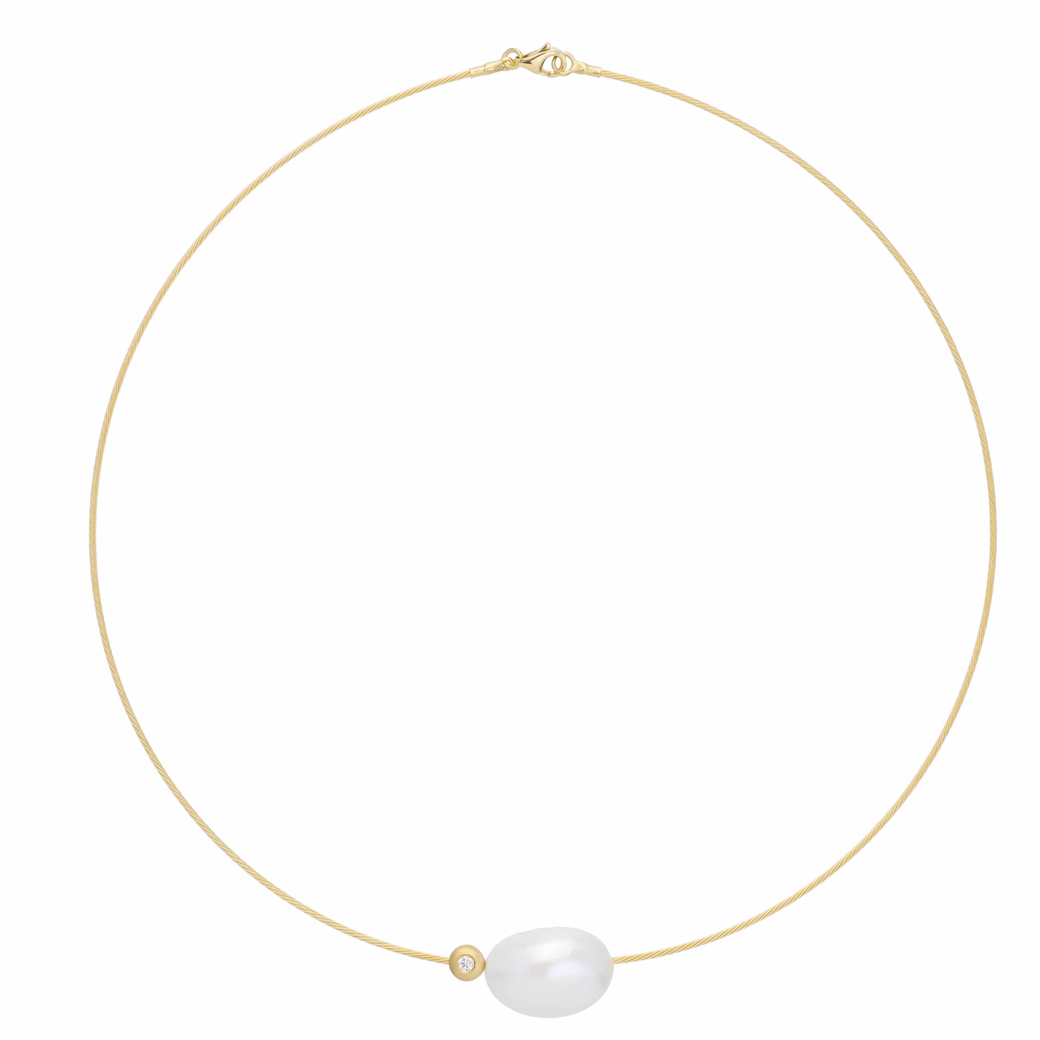 Luster Collection 14KT White Gold Pearl & Diamonds Pendant Necklace ...